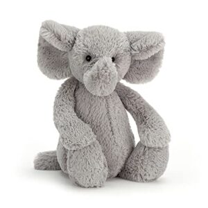 jellycat bashful grey elephant stuffed animal, medium