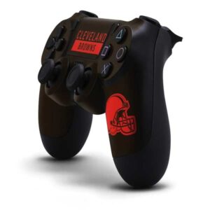 Skinit Decal Gaming Skin Compatible with PS4 Controller - Officially Licensed NFL Cleveland Browns Brown Performance Series Design