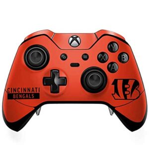 skinit decal gaming skin compatible with xbox one elite controller - officially licensed nfl cincinnati bengals orange performance series design