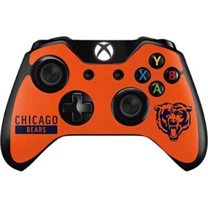 skinit decal gaming skin compatible with xbox one controller - officially licensed nfl chicago bears orange performance series design