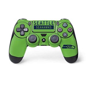 skinit decal gaming skin compatible with ps4 controller - officially licensed nfl seattle seahawks green performance series design