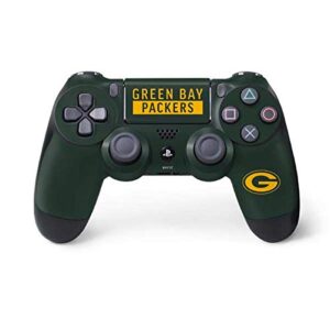 skinit decal gaming skin compatible with ps4 controller - officially licensed nfl green bay packers green performance series design