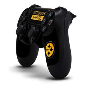 Skinit Decal Gaming Skin Compatible with PS4 Controller - Officially Licensed NFL Pittsburgh Steelers Black Performance Series Design