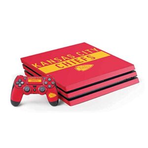 skinit decal gaming skin compatible with ps4 pro console and controller bundle - officially licensed nfl kansas city chiefs red performance series design