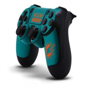 Skinit Decal Gaming Skin Compatible with PS4 Controller - Officially Licensed NFL Miami Dolphins Teal Performance Series Design