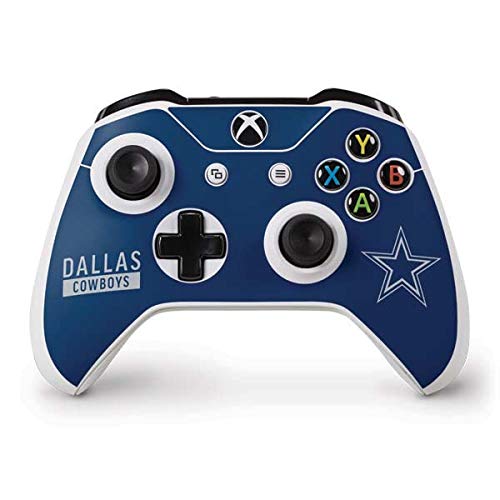 Skinit Decal Gaming Skin Compatible with Xbox One S Controller - Officially Licensed NFL Dallas Cowboys Blue Performance Series Design