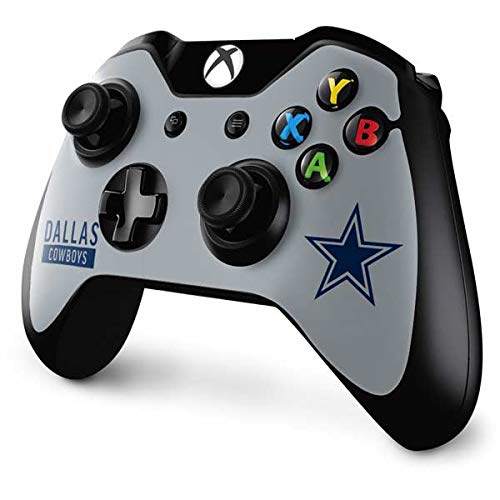 Skinit Decal Gaming Skin Compatible with Xbox One Controller - Officially Licensed NFL Dallas Cowboys Silver Performance Series Design