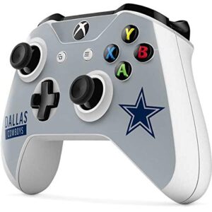 Skinit Decal Gaming Skin Compatible with Xbox One S Controller - Officially Licensed NFL Dallas Cowboys Silver Performance Series Design