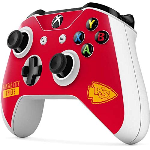 Skinit Decal Gaming Skin Compatible with Xbox One S Controller - Officially Licensed NFL Kansas City Chiefs Red Performance Series Design