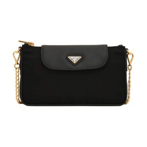 prada black nylon saffiano crossbody