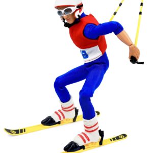 Click N' Play CNP30602 Sports & Adventure Skiing 12"" Action Figure Play Set with Accessories, 12 inches, Brown/A