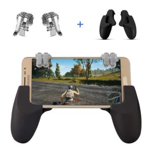 AnoKe PUBG Mobile Controller - Cellphone Game Trigger / Mobile Game Controller Compatible With PUBG for Android IOS, L2R2 Sensitive Shoot Mobile Phone Joystick (2 Triggers+2 Grips)