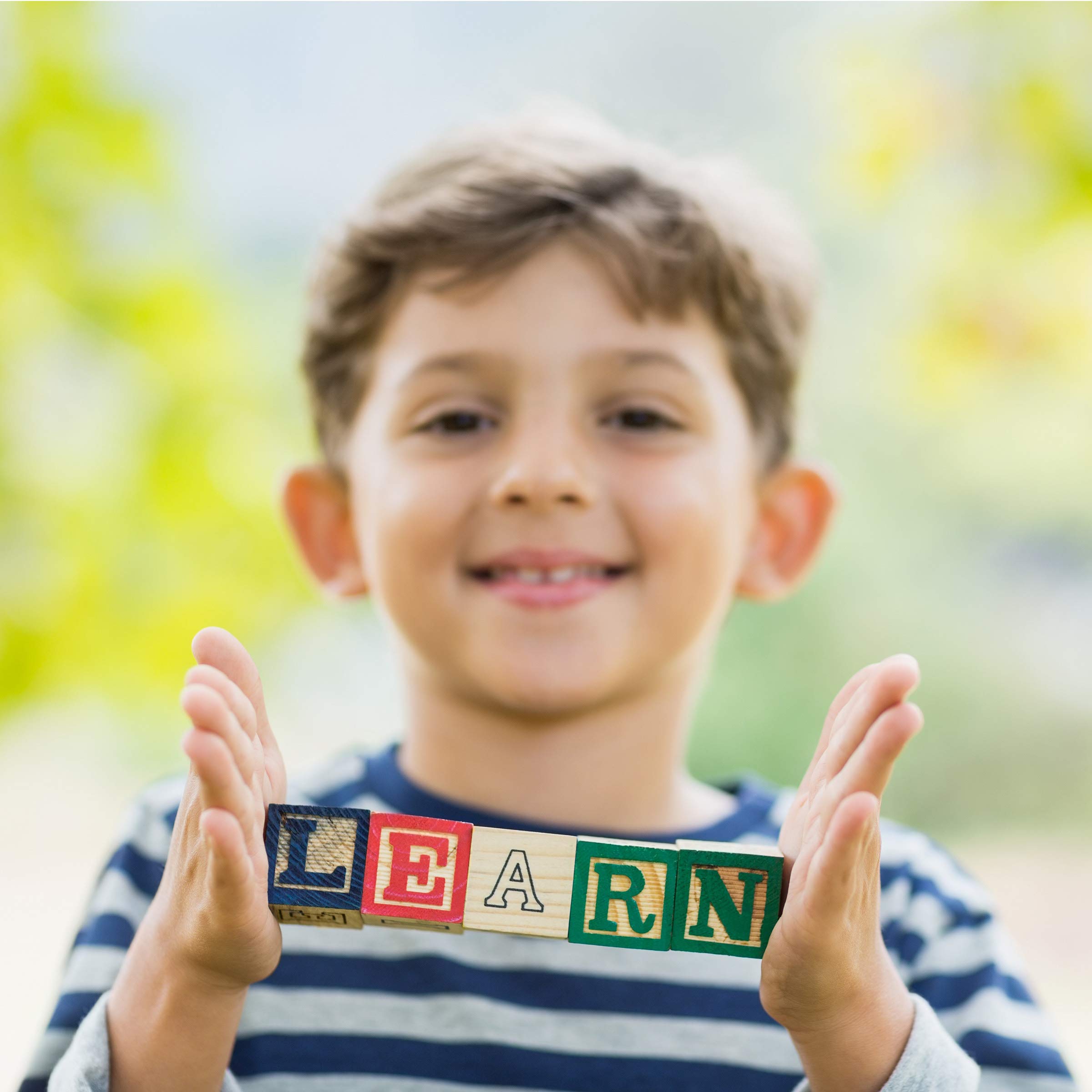 Hey! Play! ABC and 123 Wooden Blocks- Alphabet Letters and Numbers Learning Block Set-Educational STEM Toy for Toddlers and Preschool Age Children