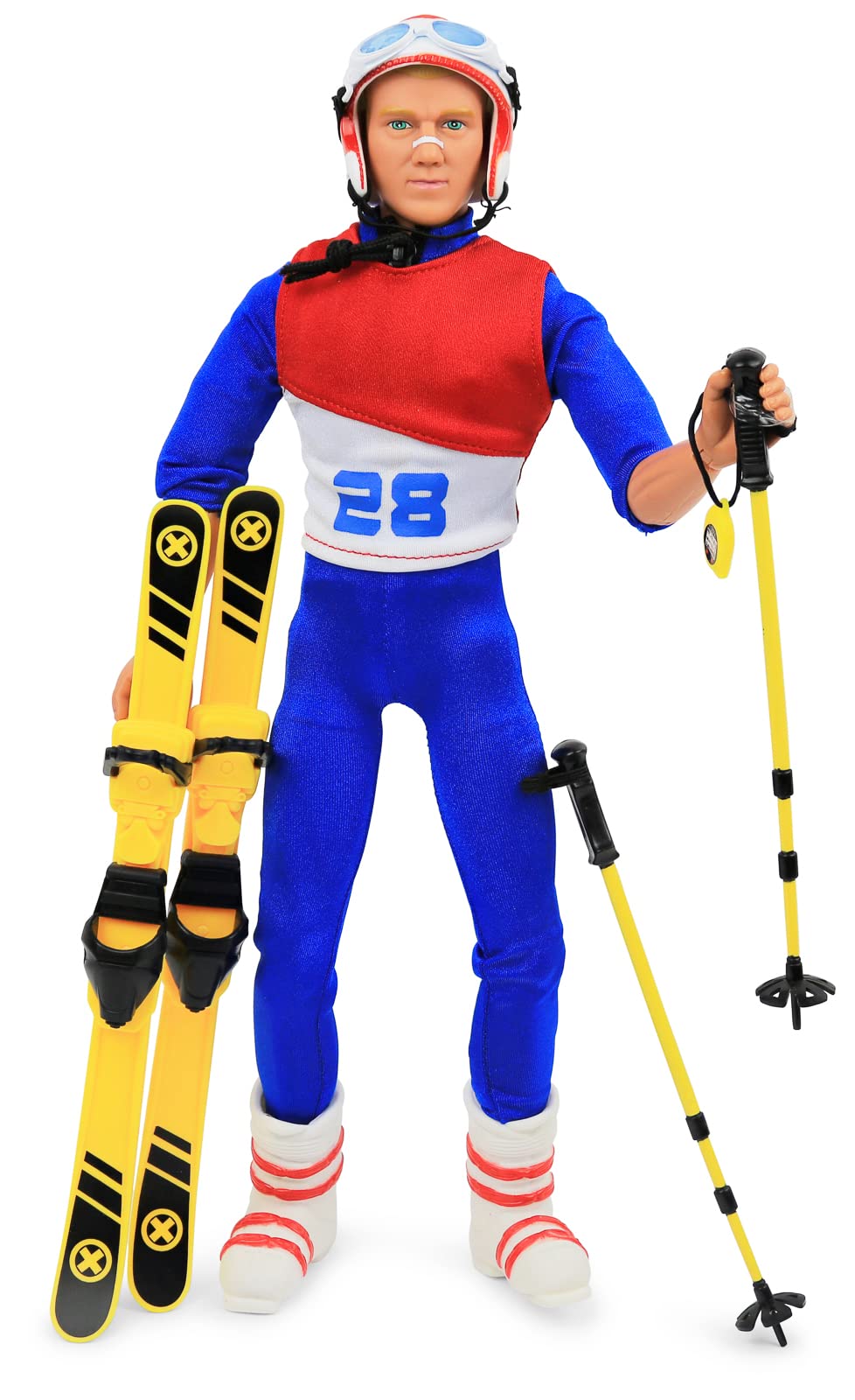 Click N' Play CNP30602 Sports & Adventure Skiing 12"" Action Figure Play Set with Accessories, 12 inches, Brown/A