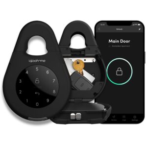 igloohome keybox 3 smart lock box, large key safe w/airbnb sync (ios/android) – remotely generate bluetooth-keys & pin codes without internet