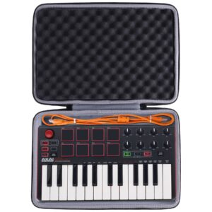 co2crea hard case replacement for akai professional mpk mini mkii/mpk mini play 25 key usb midi keyboard controller