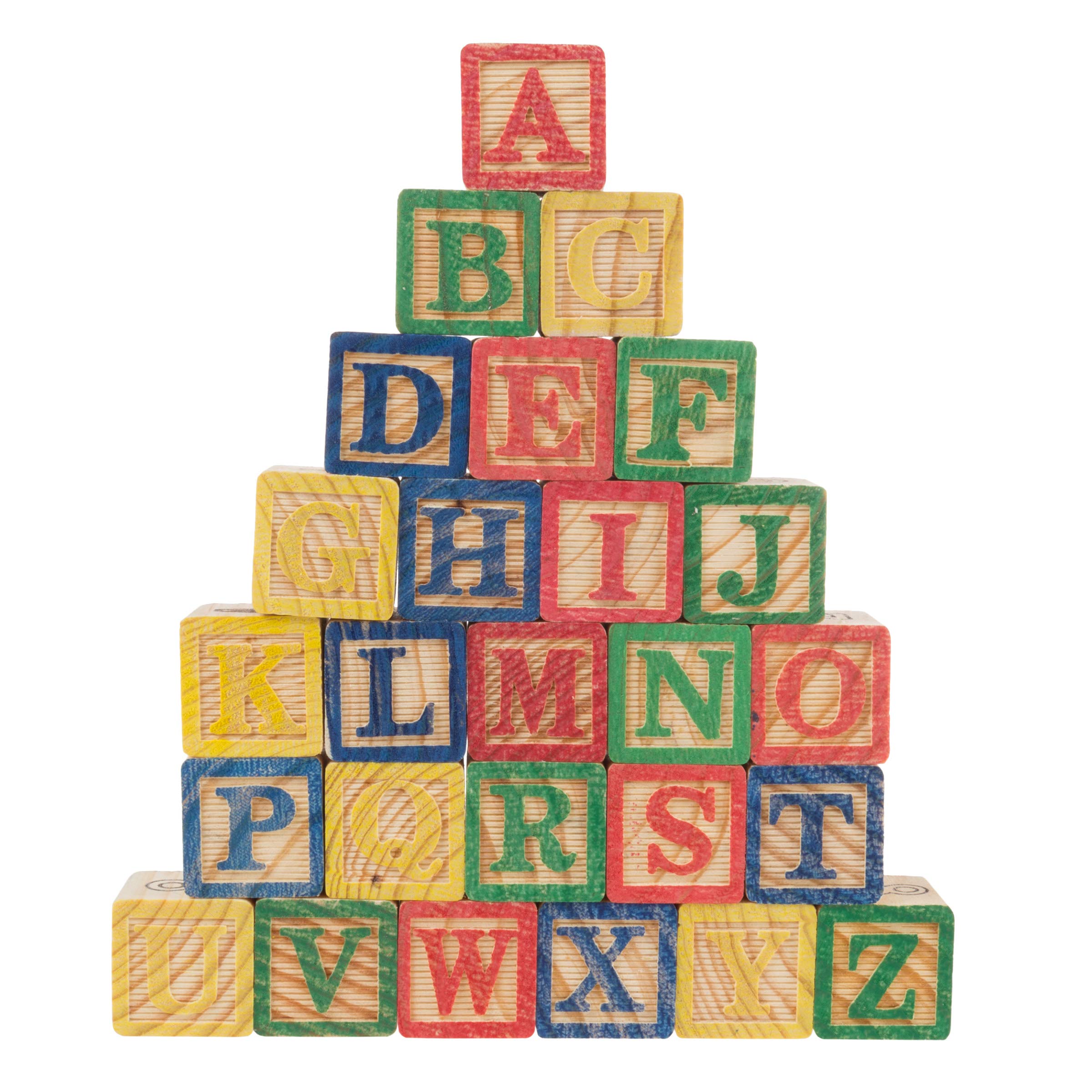 Hey! Play! ABC and 123 Wooden Blocks- Alphabet Letters and Numbers Learning Block Set-Educational STEM Toy for Toddlers and Preschool Age Children