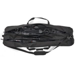 microphone stands gig bag by hola! music, dual compartment, 50 inch long with shoulder strap