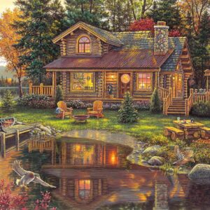 Buffalo Games - Kim Norlien - Peace Like a River - 300 LARGE Piece Jigsaw Puzzle with Hidden Images,Multicolor