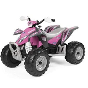 Peg Perego Polaris Outlaw Pink Power 12 Volt Ride on Quad