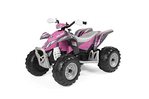 Peg Perego Polaris Outlaw Pink Power 12 Volt Ride on Quad