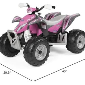 Peg Perego Polaris Outlaw Pink Power 12 Volt Ride on Quad