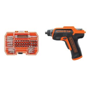 black & decker bdcs50c 4v roto-bit storage screwdriver with 42-piece standard screwdriver bit set