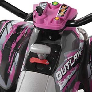 Peg Perego Polaris Outlaw Pink Power 12 Volt Ride on Quad