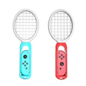 tennis racket for nintendo switch joy-con，grips for switch joy-con, fit somatosensory games like mario tennis aces - two pack