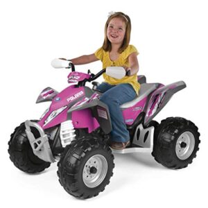 Peg Perego Polaris Outlaw Pink Power 12 Volt Ride on Quad