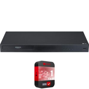 lg ubk90 streaming 4k ultra-hd blu-ray player with dolby vision bundle with 1 yr cps enhanced protection pack