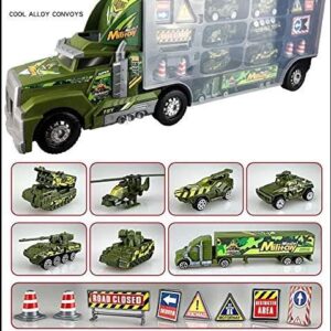 Big Daddy Army Transport Truck Military Toy Truck with Lights and Sound Emergency Quick Release Effect