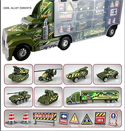 Big Daddy Army Transport Truck Military Toy Truck with Lights and Sound Emergency Quick Release Effect