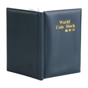 album for collectors, 120 pockets collection book holder, collecting album supplies for pennies, quarters, stamp (green)