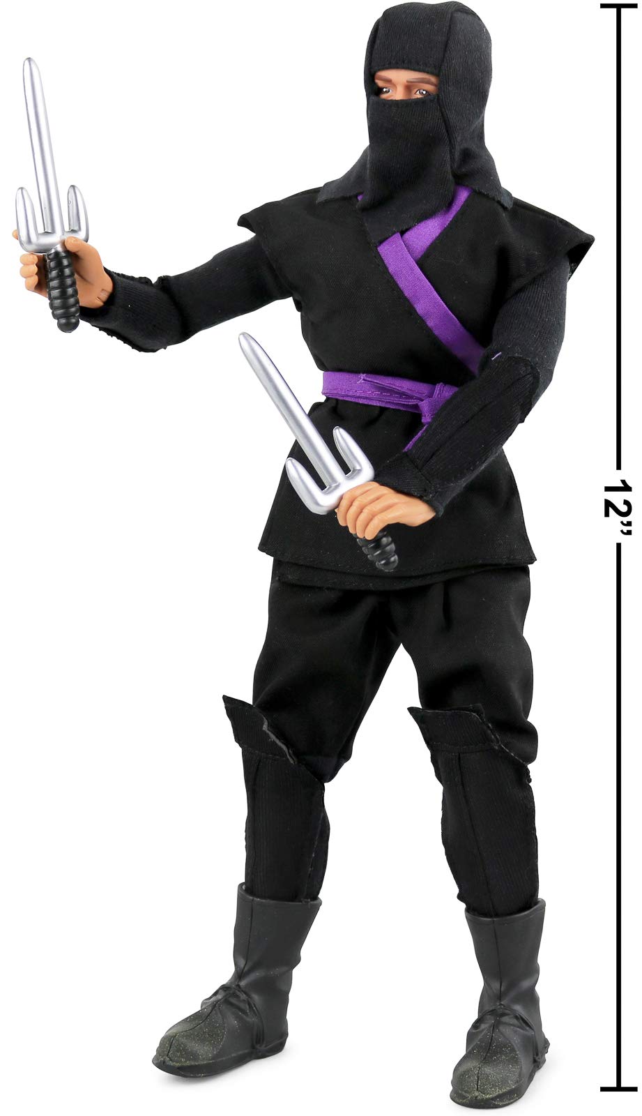 Click N' Play 12" Inch Ninja Action Figures Play Set With Accessories - Click N Play Military