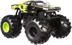 hot wheels 1970 dodge charger r/t #2 monster truck, 1: 24 scale