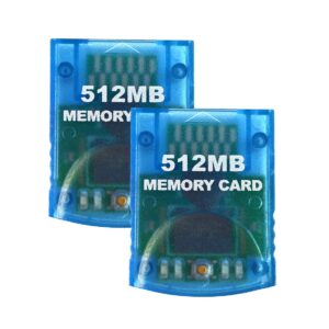 aoyoho 2 packs memory card 512mb gaming memory card compatible for wii and gamecube ngc gc