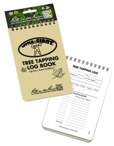 little giant® tree tapping log book | tracking journal for maple sugaring | maple syrup tapping supplies | maple syrup kit