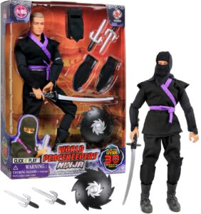 click n' play 12" inch ninja action figures play set with accessories - click n play military