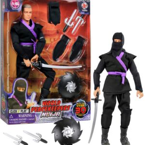 Click N' Play 12" Inch Ninja Action Figures Play Set With Accessories - Click N Play Military