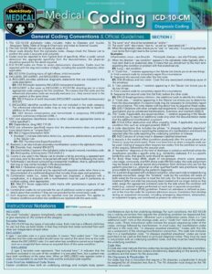 medical coding icd-10-cm: a quickstudy laminated reference guide