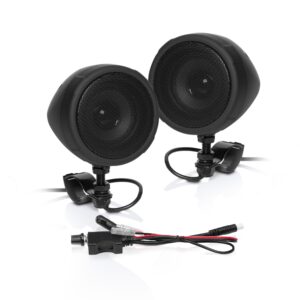 boss audio systems mcbk425ba 3 inch motorcycle speakers – built-in bluetooth amplifier, weatherproof, volume control, atv utv compatible