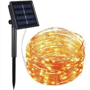 solar string lights, 200led outdoor string lights,copper wire solar lights ambiance lighting ,waterproof decorative string lights for outdoor, gardens, homes, dancing, christmas party (200led, 1 pack)