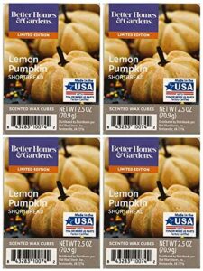 better homes and gardens lemon pumpkin shortbread scented wax cubes - 4-pack