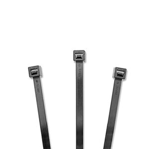 uline s14933 uv stabilized cable tie, black, black (pack of 100)