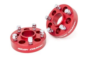 rough country 1.5" wheel adapters for 97-06 jeep wrangler tj | 84-01 xj- 1092red