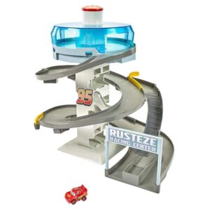 disney cars toys mini racers rust-eze spinning raceway