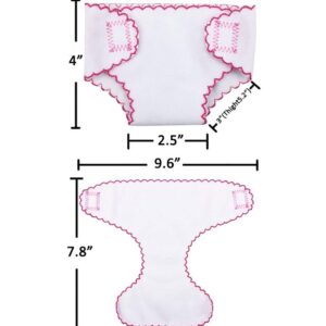 DC-BEAUTIFUL 4 Pack Baby Diapers Doll Underwear for 14-18 Inch Baby Dolls, Suitable for Infant Dolls Baby Girls