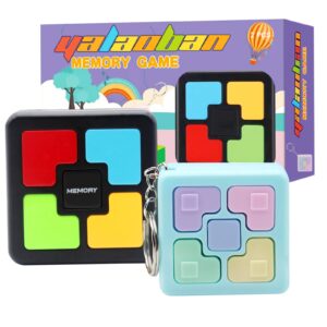 yalaoban memory game,2 pack,brain games,memory training puzzle toy,handheld games flashing cube,for kids,teens and adults