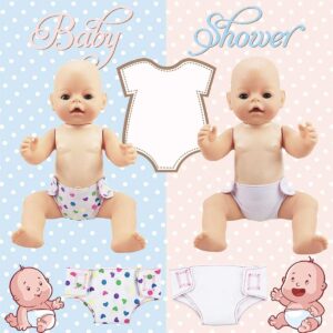 DC-BEAUTIFUL 4 Pack Baby Diapers Doll Underwear for 14-18 Inch Baby Dolls, Suitable for Infant Dolls Baby Girls